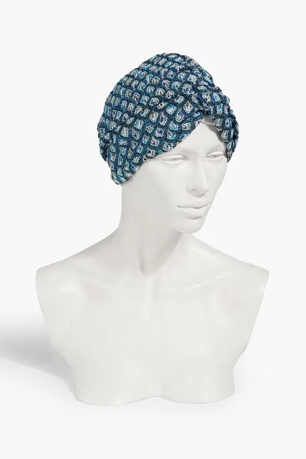 Missoni Metallic Crochetknit Turban
