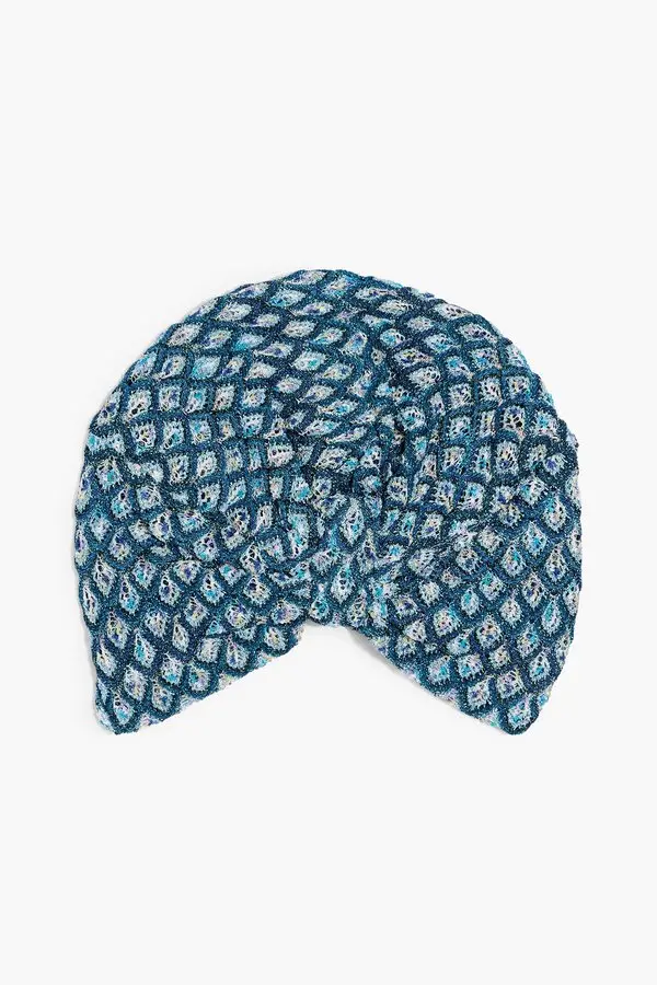 Missoni Metallic Crochetknit Turban