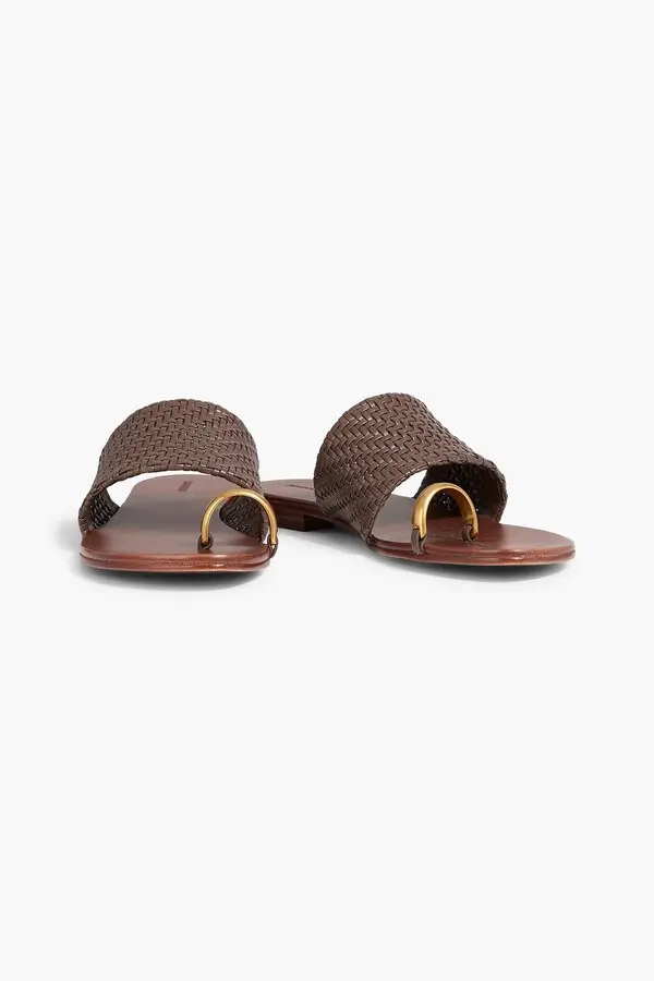 Simkhai Ariana Woven Leather Sandals