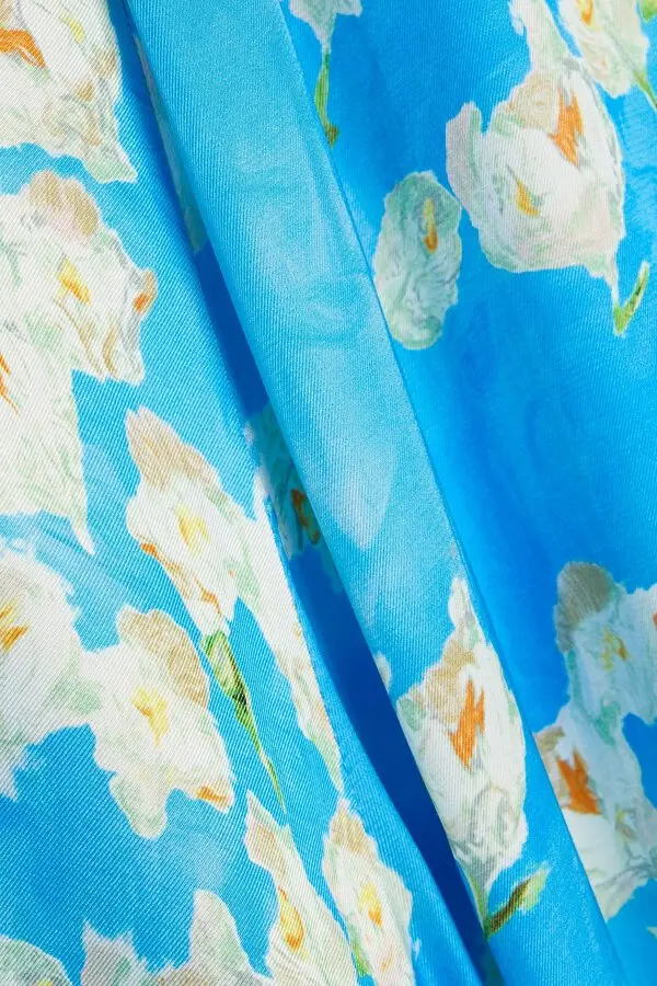 EMILIA WICKSTEAD Caridad Floral-print Ecovero™-blend Satin-twill Midi Dress