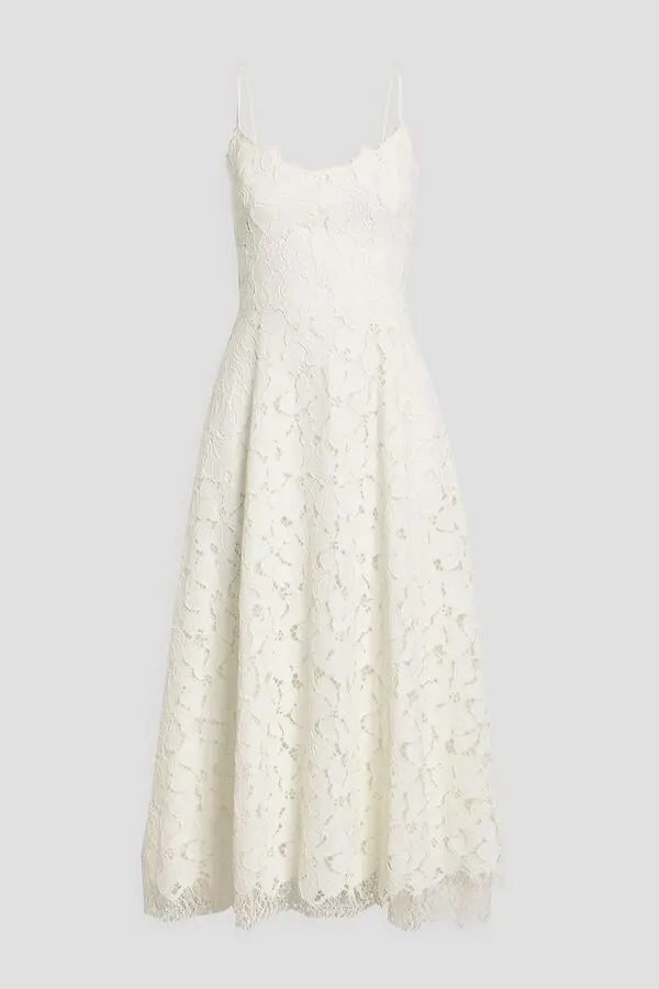 Simkhai Julia Corded Lace Midi Dress - Ivory