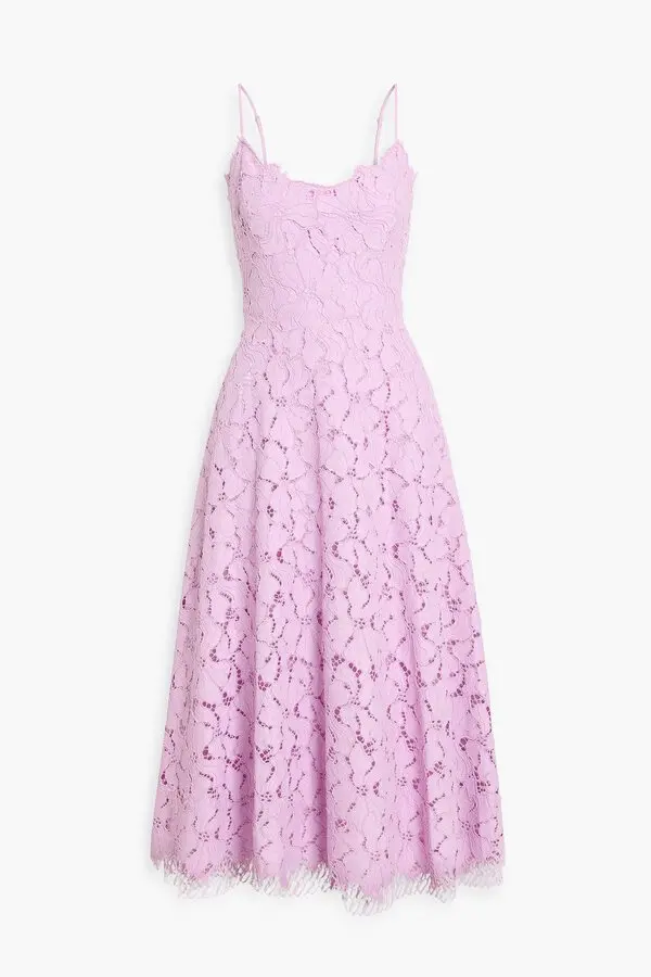 Simkhai Julia Corded Lace Midi Dress - Lilac