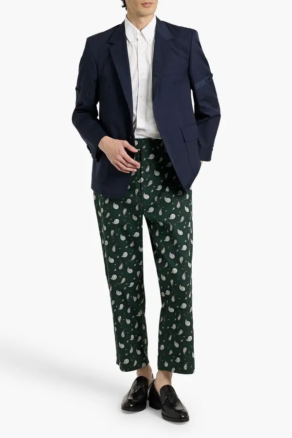 Thom Browne Paisleyprint Cottoncanvas Pants