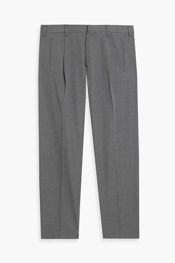 SLOWEAR Incotex Pleated Cotton And Woolblend Pants