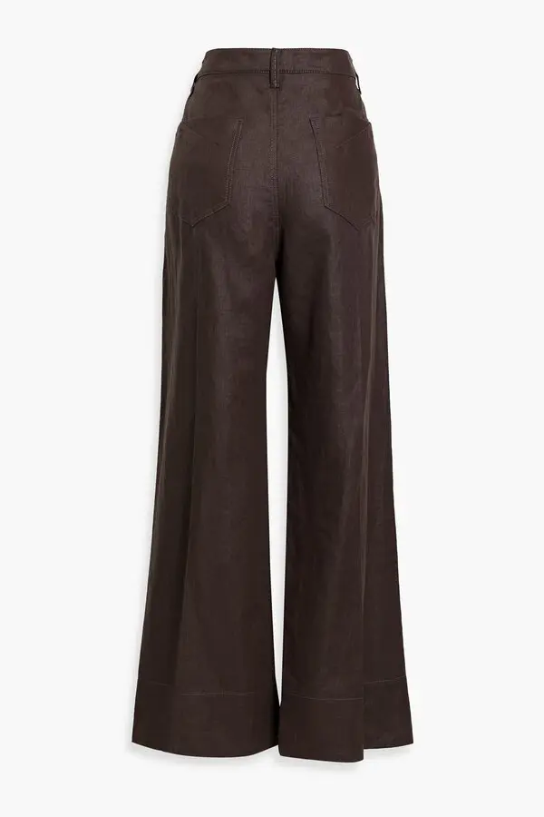 Brunello Cucinelli Linen Wideleg Pants