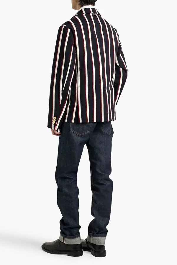 Thom Browne Striped Cottonblend Jacquard Blazer
