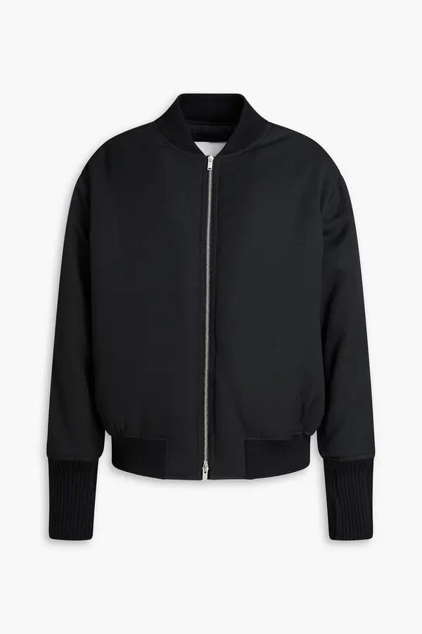JIL SANDER Wool-twill Bomber Jacket - Black