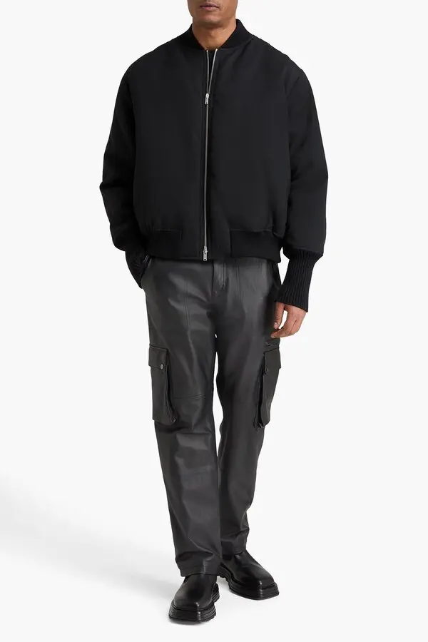 JIL SANDER Wool-twill Bomber Jacket - Black