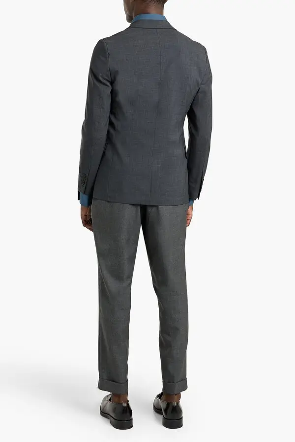 Sandro Wool Suit Jacket - Dark Gray