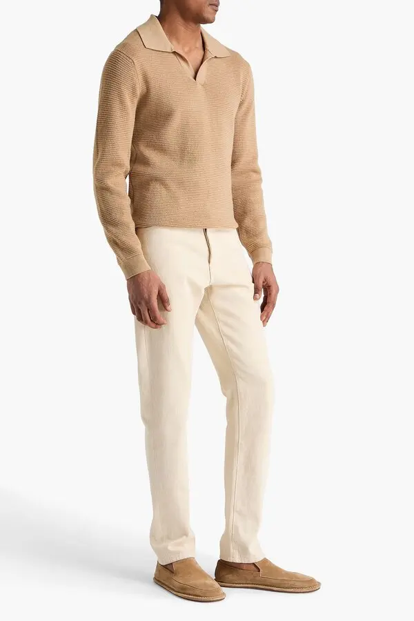 Frescobol Carioca Orlando Merino Wool Polo Sweater - Beige
