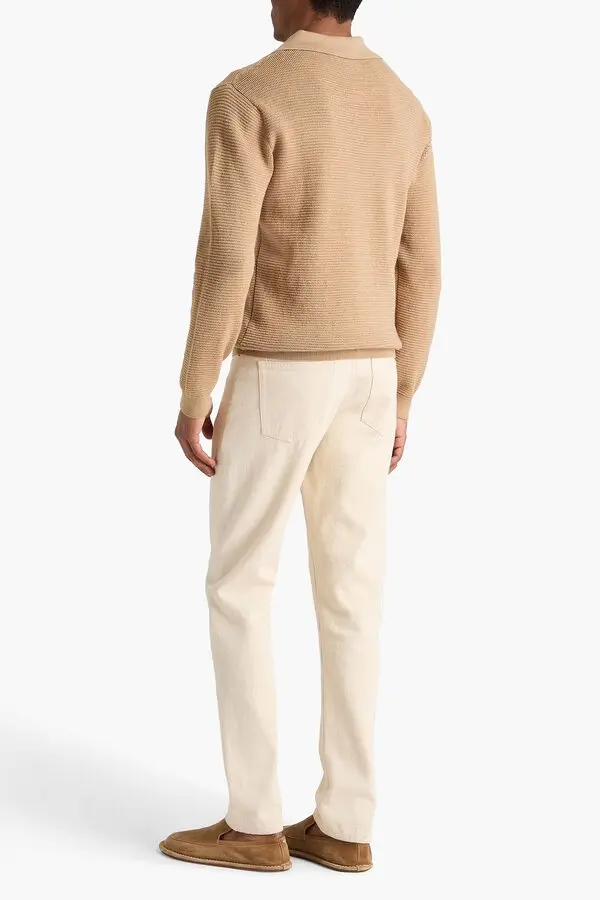 Frescobol Carioca Orlando Merino Wool Polo Sweater - Beige