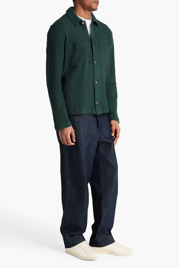 Frescobol Carioca Pedro Waffleknit Cotton Overshirt