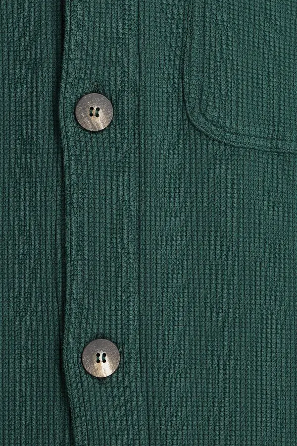 Frescobol Carioca Pedro Waffleknit Cotton Overshirt