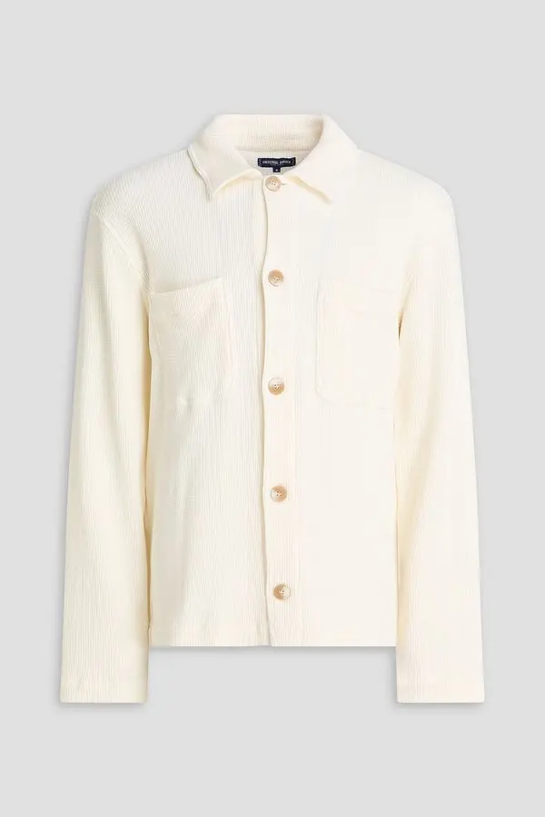 Frescobol Carioca Pedro Waffleknit Cotton Overshirt - Ivory