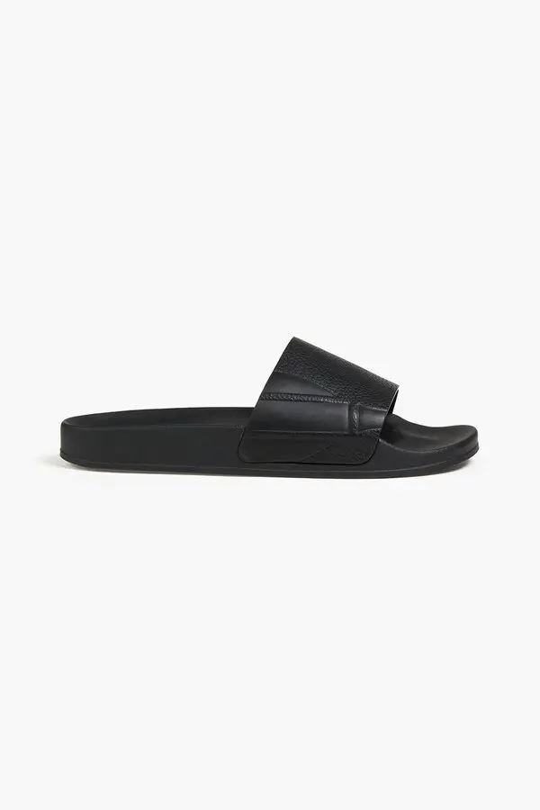 Frescobol Carioca Humberto Pebbledleather Slides - Black