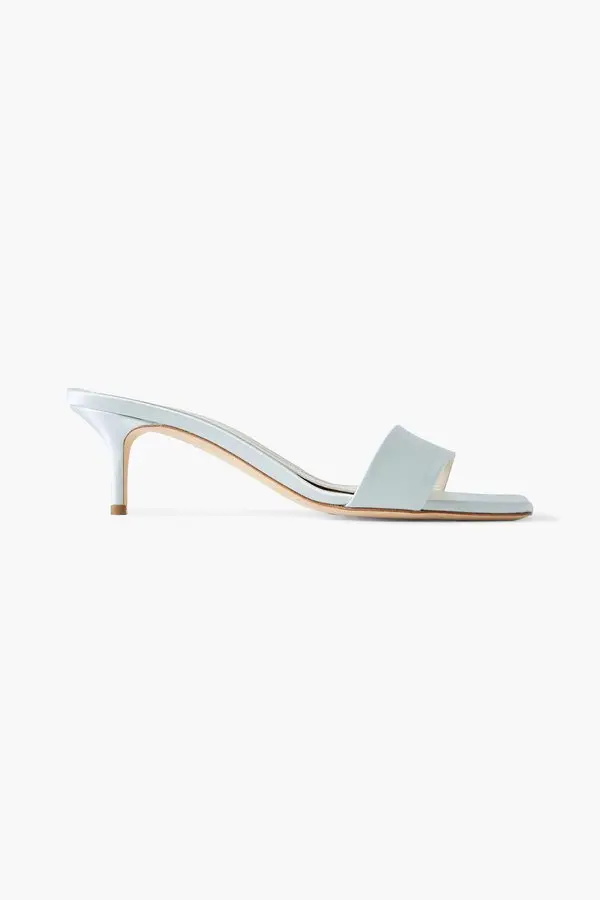 AeydĒ Ilvy Satin Mules - Sky Blue