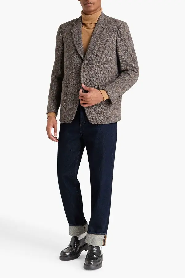 Thom Browne Herringbone Wooltweed Blazer