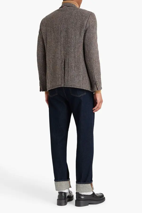 Thom Browne Herringbone Wooltweed Blazer