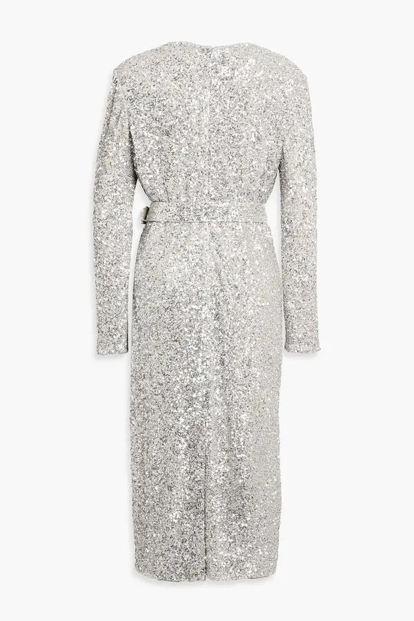 belted sequin midi dress Black Principles Sequin Detail Belted Batwing Midi Dress