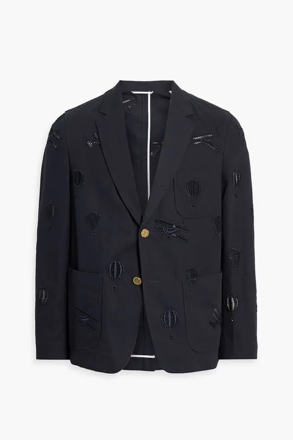 Thom Browne Broderie Anglaise Cottonblend Blazer