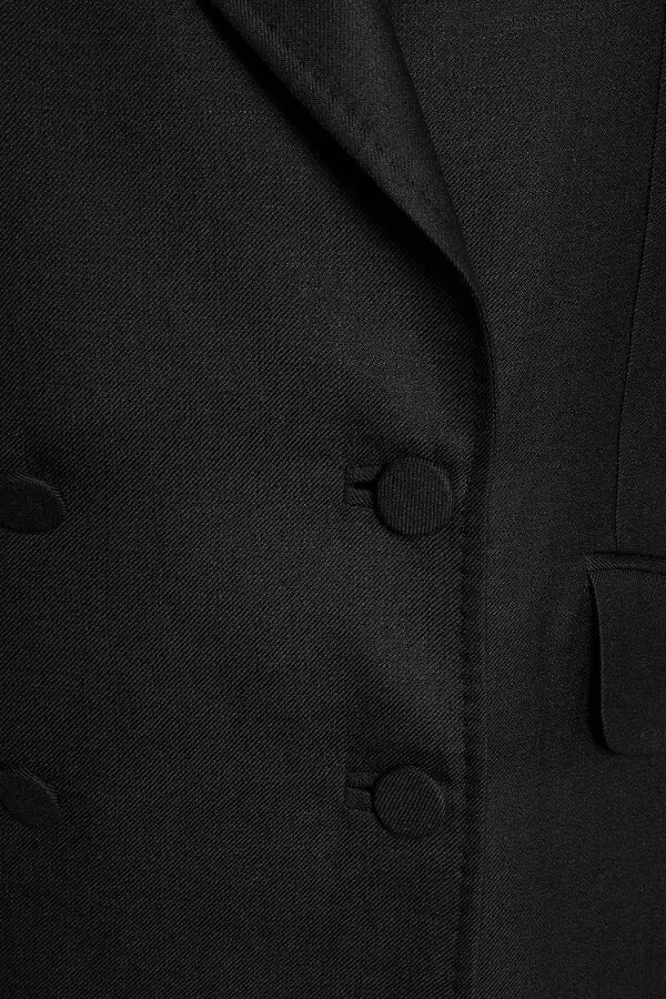 Gabriela Hearst Stephanie Wool, Silk, And Linen-blend Twill Blazer - Black