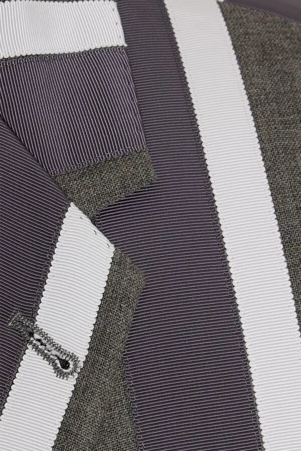 Thom Browne Striped Grosgrain And Wool Blazer