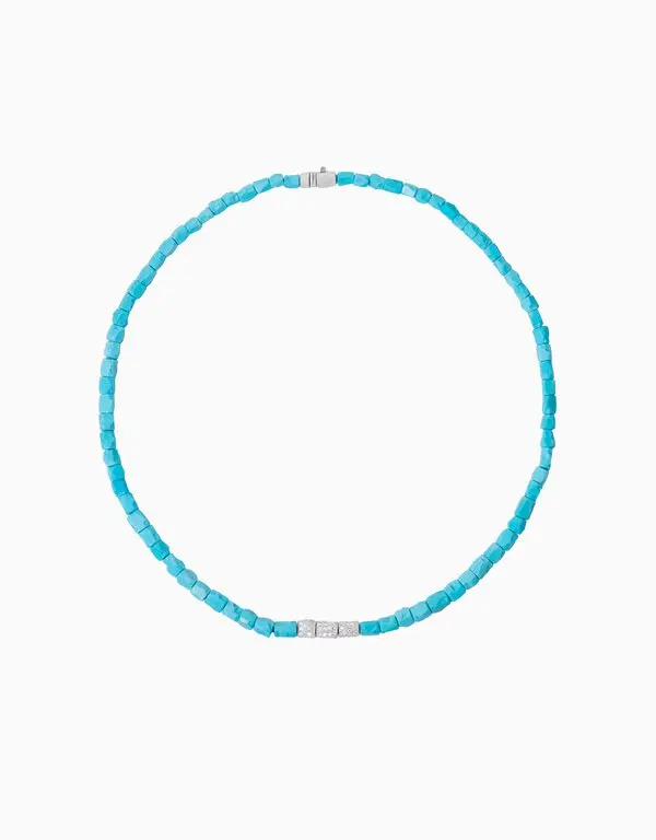 EMILY P. WHEELER Diamond And Turquoise Nugget Necklace - One-color