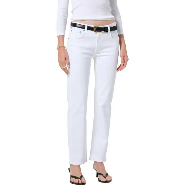 Citizens Of Humanity Anissa Straight Leg Jeans - Bon Bon White