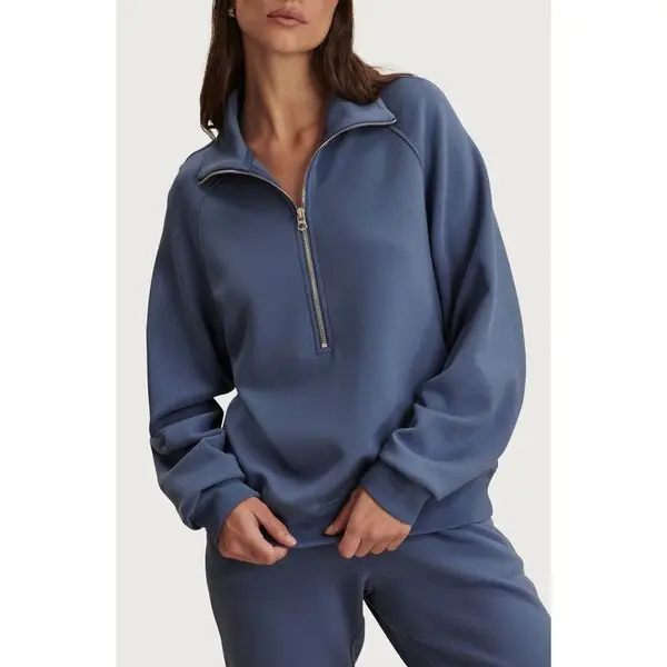 Varley Selene Half Zip Sweatshirt - Bijou Blue