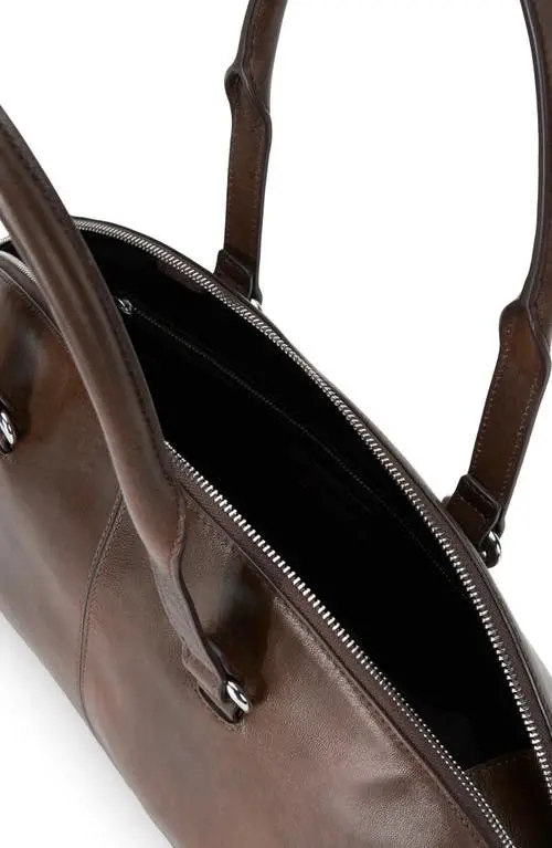 Staud Leather Shoulder Bag - Espresso Distressed