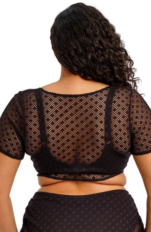 Elomi Bazarruto Tie Front Sheer Mesh Cover-up Top