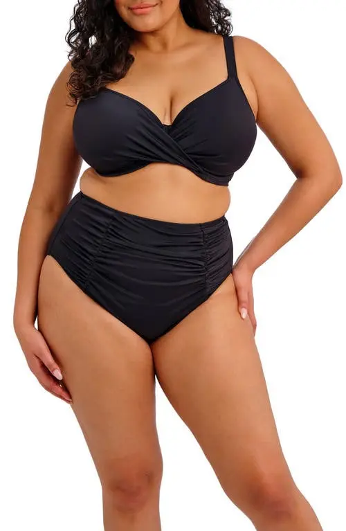 Elomi Plain Sailing High-waisted Bikini Bottom - Black
