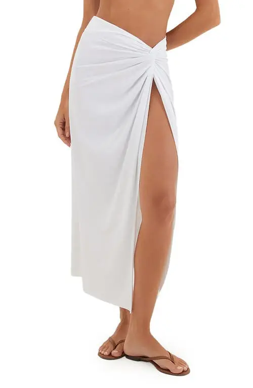 VIX PAULA HERMANNY Karen Cover-up Midi Skirt - Off White
