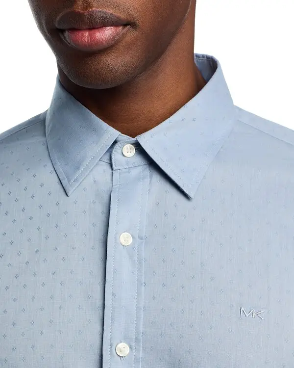 Michael Kors Dobby Dot Slim Fit Button Down Shirt