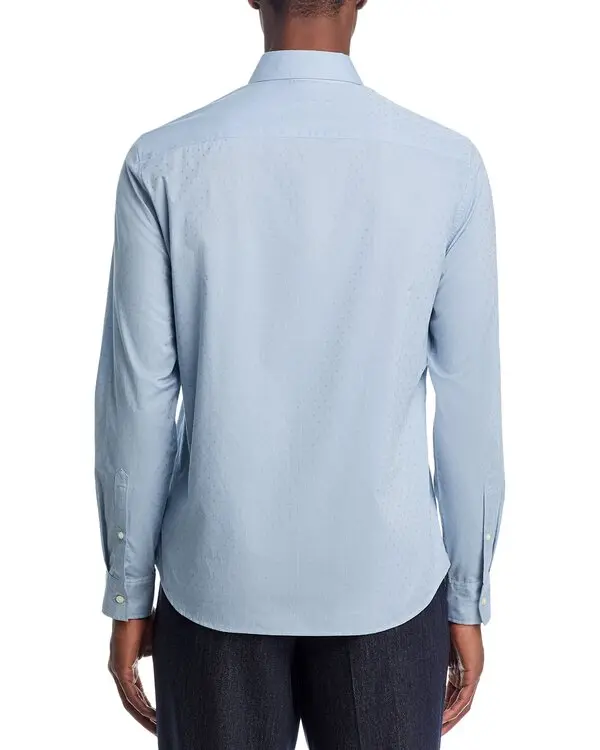 Michael Kors Dobby Dot Slim Fit Button Down Shirt