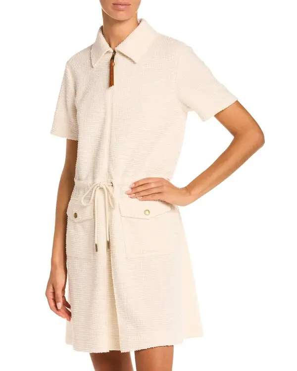 Moncler Textured Mini Dress - Natural