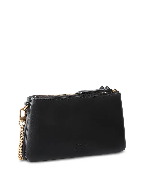 Pinko Double Mini Leather Shoulder Bag