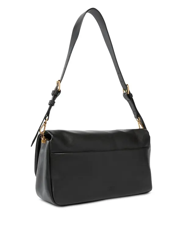 Pinko Click Soft Leather Shoulder Bag