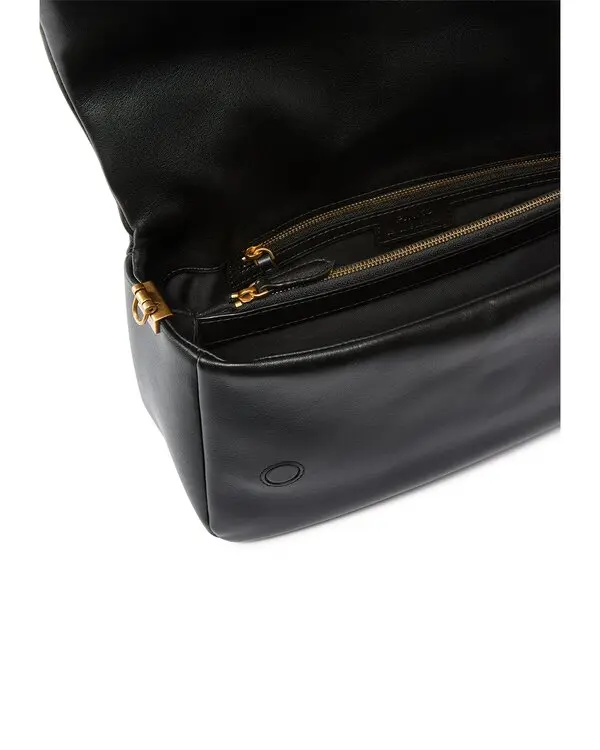 Pinko Click Soft Leather Shoulder Bag