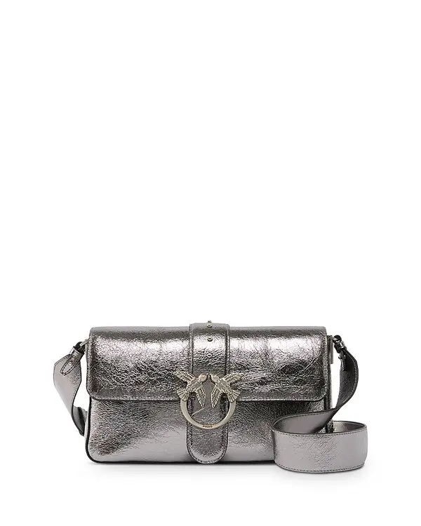 Pinko Love One Classic Slouchy Leather Shoulder Bag