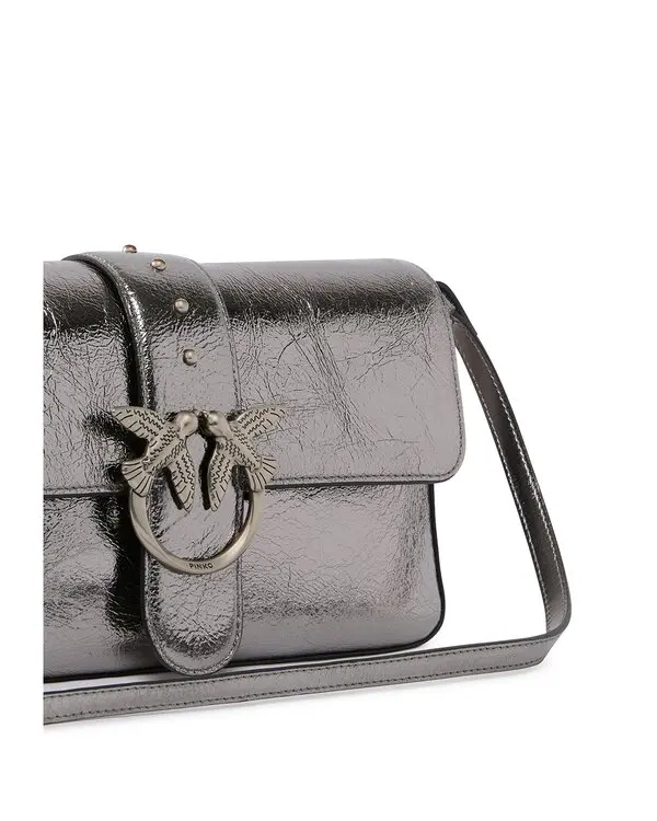 Pinko Love One Classic Slouchy Leather Shoulder Bag