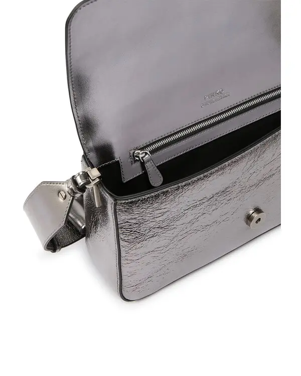 Pinko Love One Classic Slouchy Leather Shoulder Bag