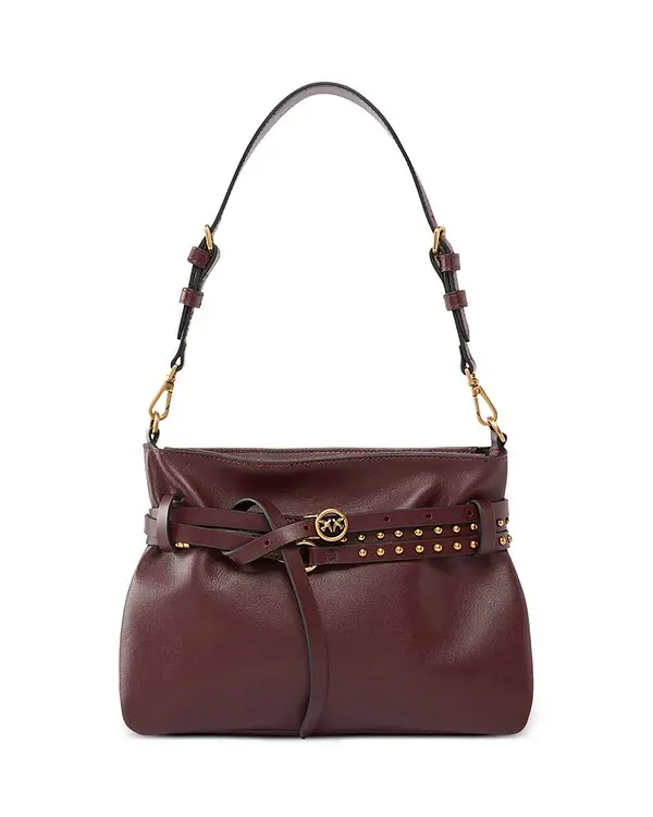 Pinko Mini Belted Leather Shoulder Bag