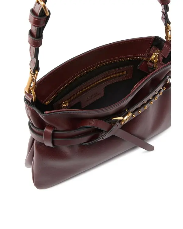 Pinko Mini Belted Leather Shoulder Bag
