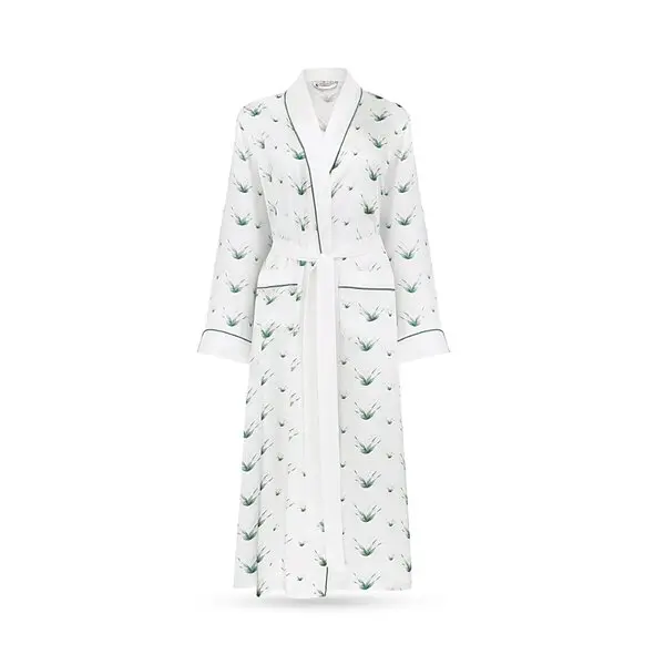 Gingerlily X Memo Press Silk Robe - Lily Of The Valley (white)