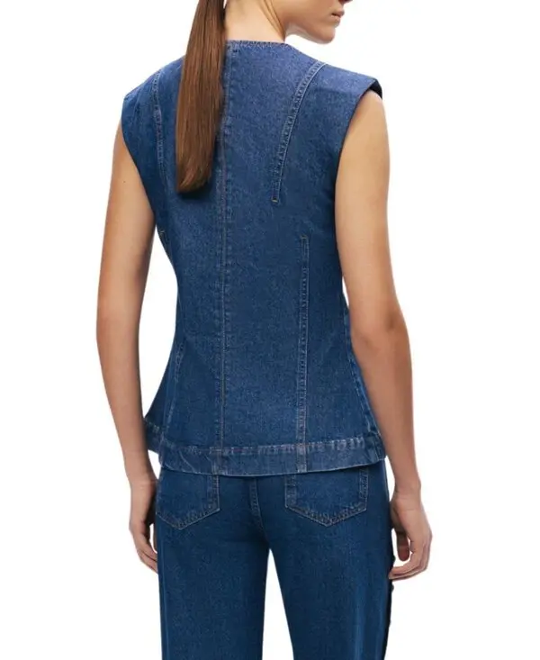 NOCTURNE Button-front Denim Vest