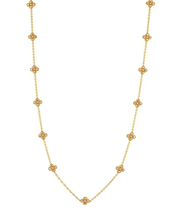 CAPUCINE DE WULF Double-sided Clover Long Necklace - Gold