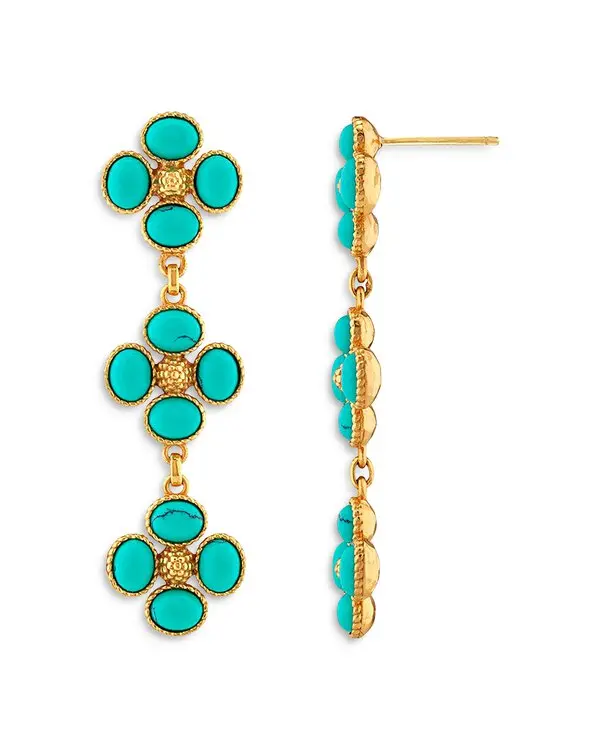 CAPUCINE DE WULF Berry Clover Linear Earrings