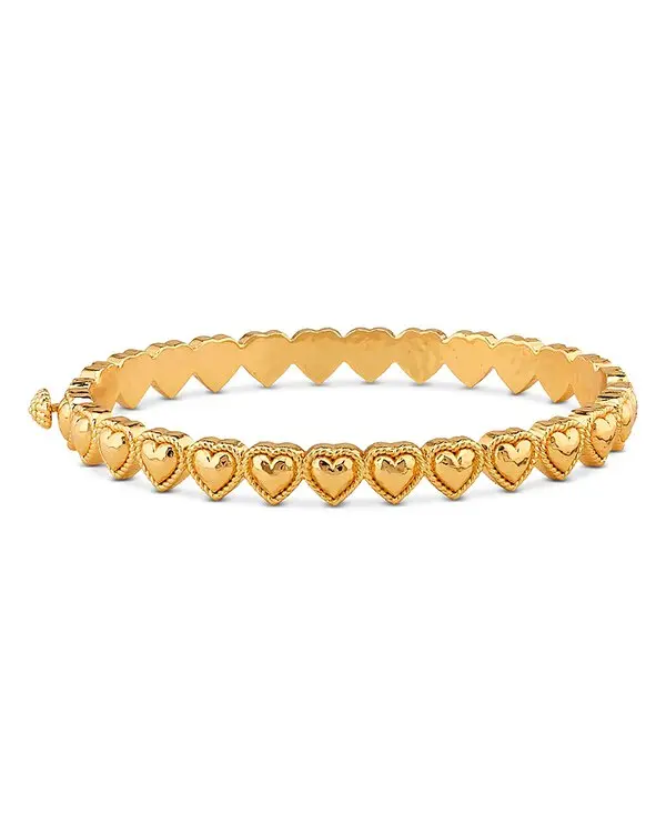 CAPUCINE DE WULF Love Heart Bangle Bracelet - Gold