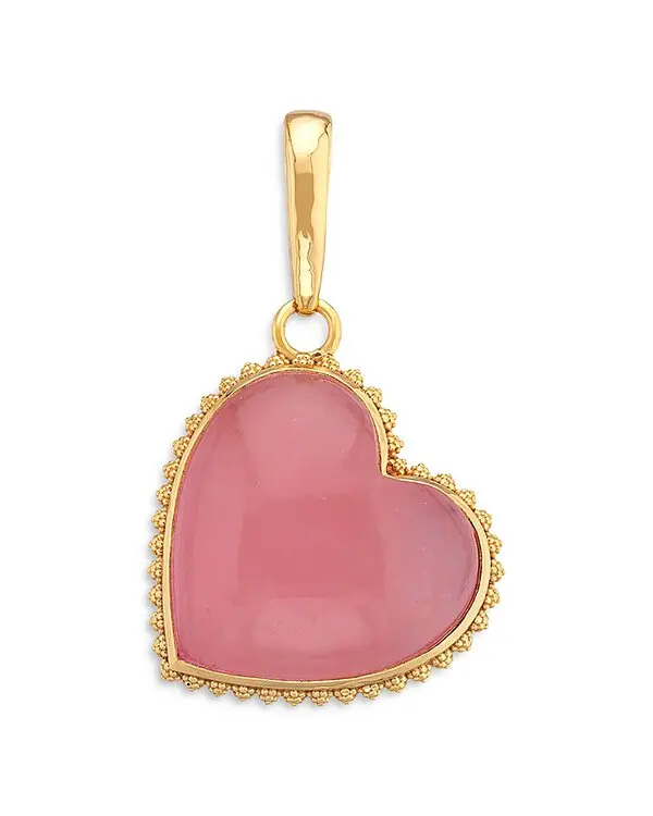 CAPUCINE DE WULF Love Mother Of Pearl Heart Charm - Pink
